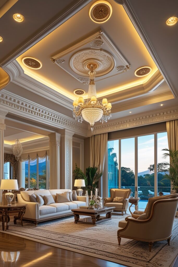 45 Stunning Living Room Ceiling Ideas That'll Make You Look Up