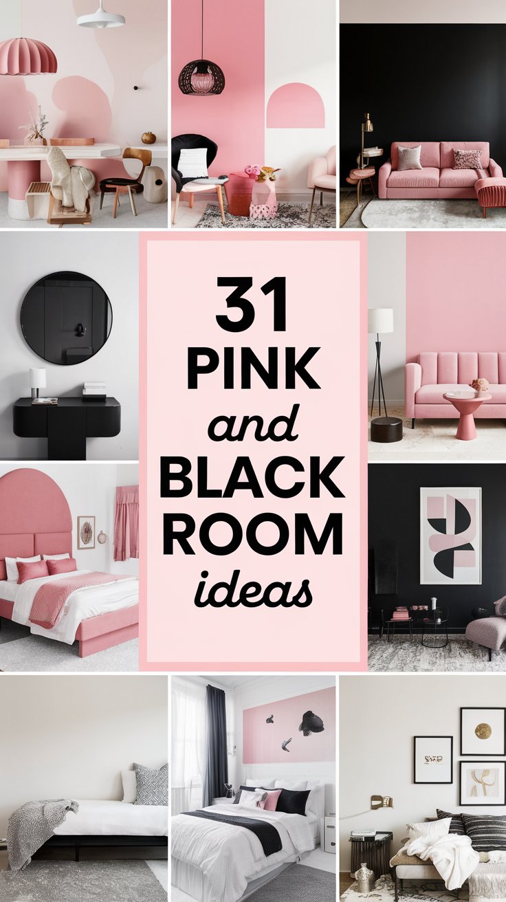 31 Pink and Black Room Ideas to Rock This Bold Color Combo