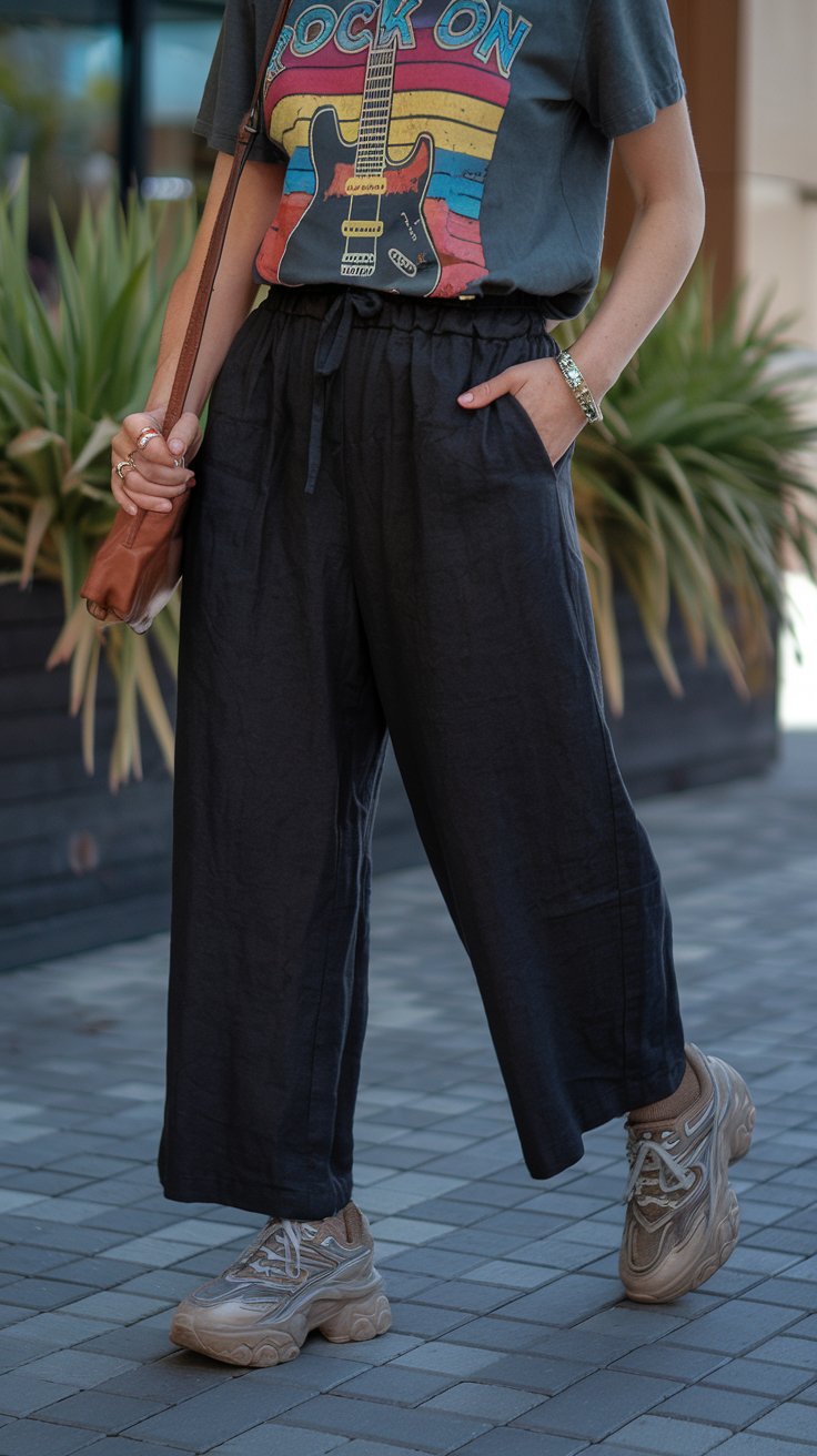 21 Black Linen Pants Outfit Ideas (From Casual Tees to Office-Ready Looks)