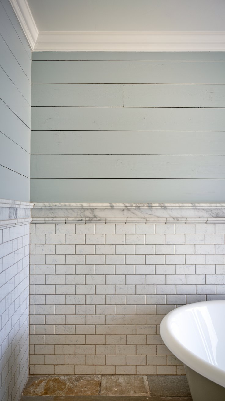 19 Half Tiled Bathroom Ideas to Get the Perfect Look