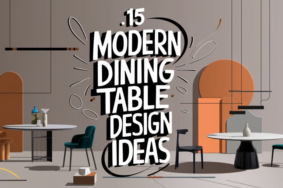 Modern Dining Table Design Ideas: 15 Stunning Styles to Transform Your ...