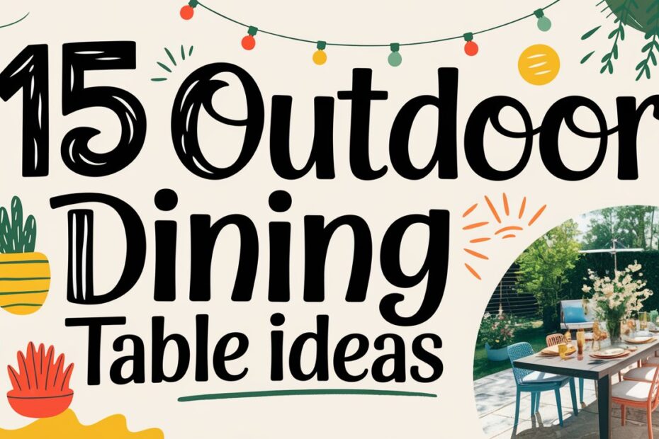 Outdoor Dining Table Ideas: 15 Stunning Ways to Transform Your Alfresco ...