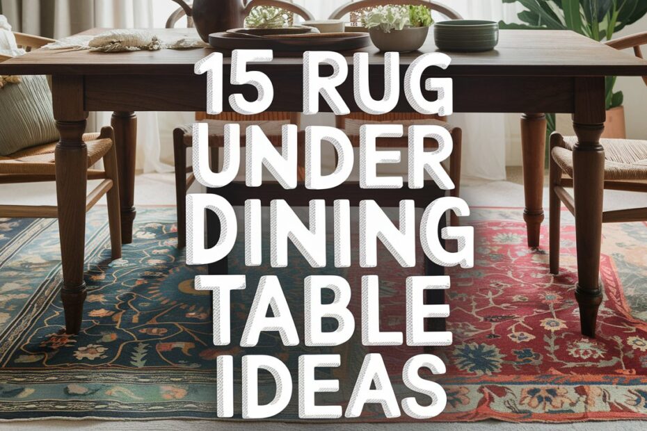 Rug Under Dining Table Ideas: 15 Stunning Ways to Transform Your Space