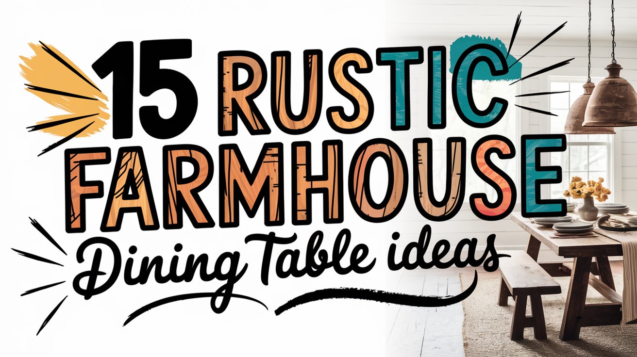 Rustic Farmhouse Dining Table Ideas: 15 Stunning Designs to Transform ...