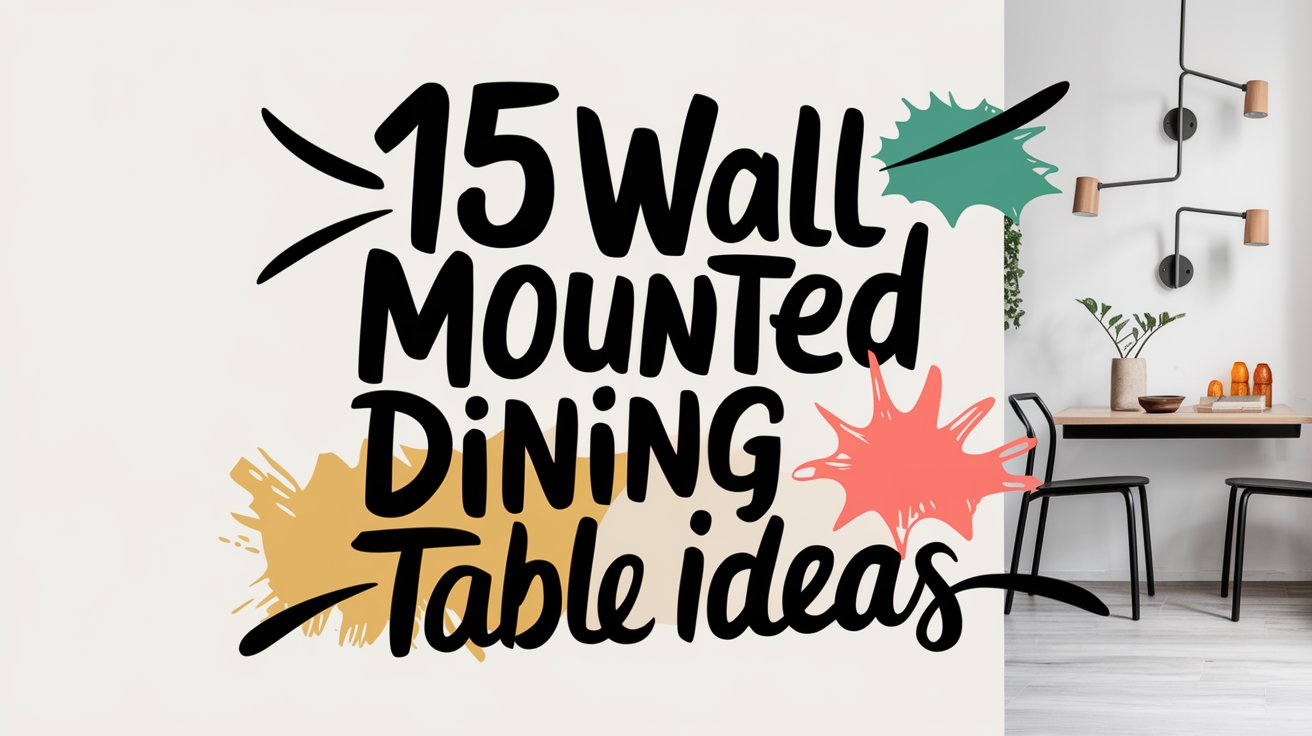 Wall Mounted Dining Table Ideas: 15 Space-Saving Solutions for Small Homes