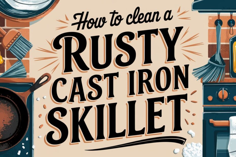 How to Clean a Rusty Cast Iron Skillet - Restore It to Like-New Without ...